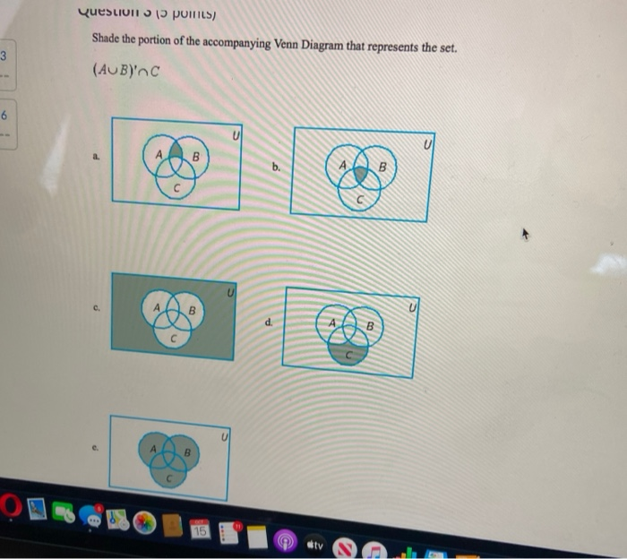 Solved Question 1 points) Shade the portion of the | Chegg.com