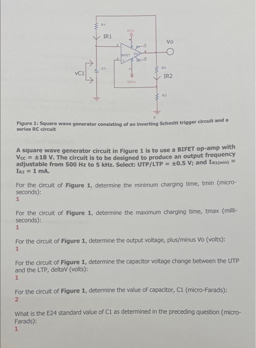 Solved RE VOCE IR1 Vo CI 1 I vc1 IR2 VOC wy Figure 1: Square | Chegg.com