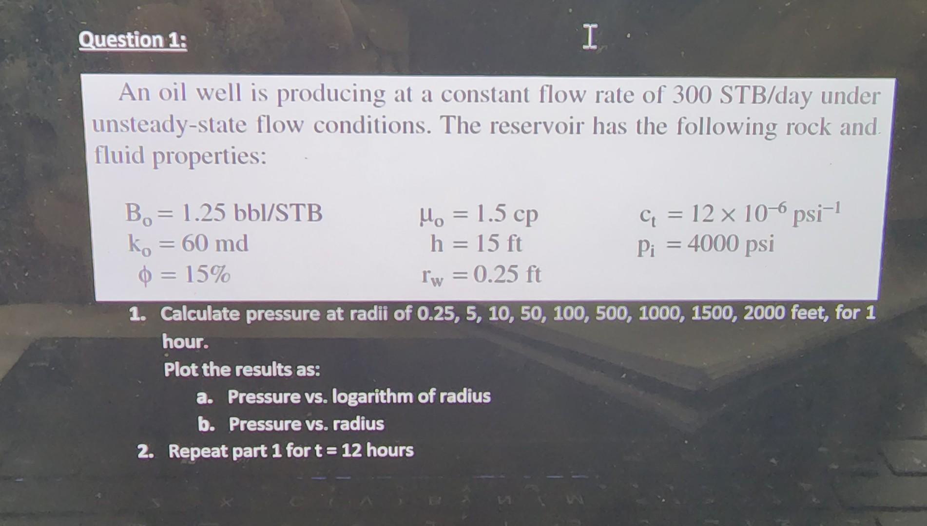 Solved An oil well is producing at a constant flow rate of | Chegg.com