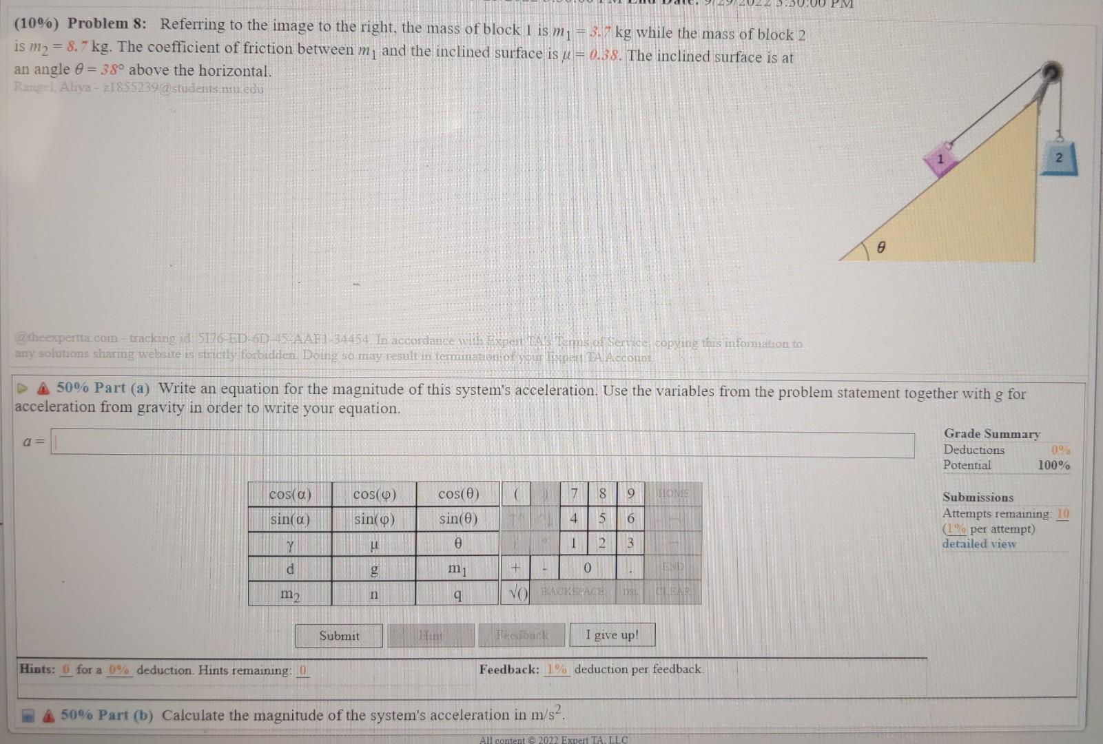 Solved (10\%) Problem 8: Referring to the image to the | Chegg.com