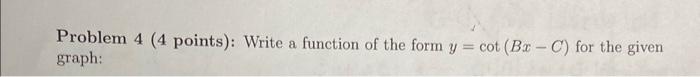 Solved Problem 4 (4 points): Write a function of the form | Chegg.com