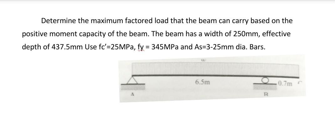 Solved Determine the maximum factored load that the beam can | Chegg.com