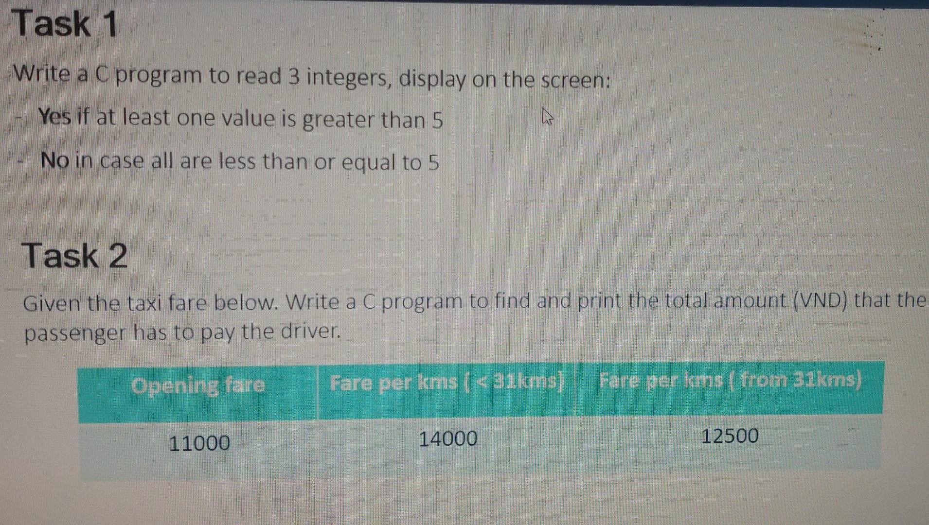 Solved Write A C Program To Read 3 Integers Display On The