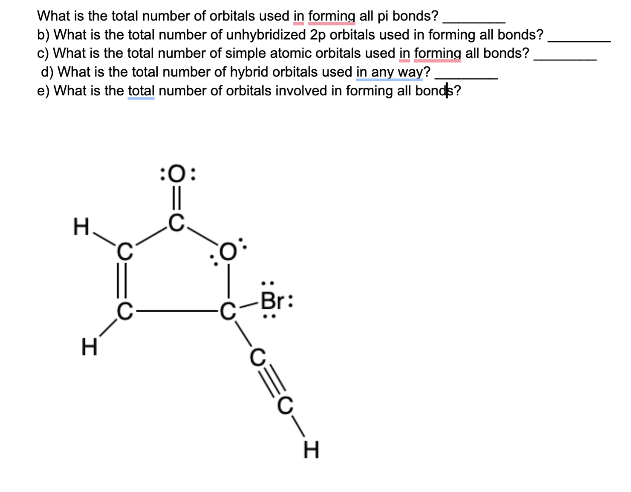 Solved What is the total number of orbitals used in forming | Chegg.com