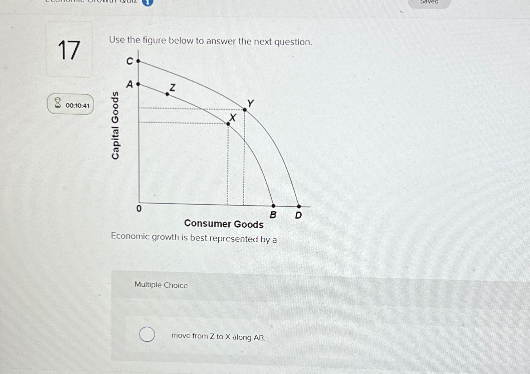 Solved Economic growth is best represented by aMultiple | Chegg.com