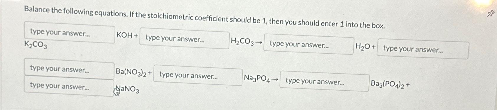 Solved Balance the following equations. If the | Chegg.com