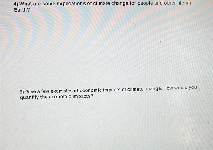 Solved Climate Change Literacy Assessment Discussion of | Chegg.com