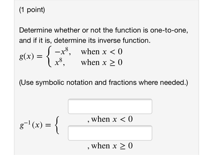 Solved (1 point) Determine whether or not the function is | Chegg.com