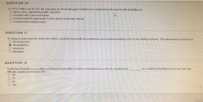 Solved QUESTION 10 In 1975. Public Law 94-142 the Education | Chegg.com