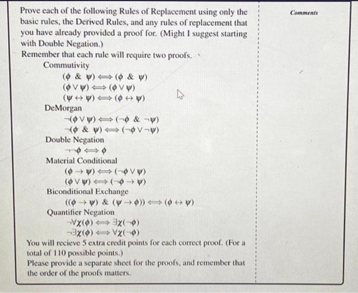 Prove each of the following Rules of Replacement | Chegg.com