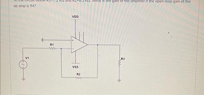 Solved op amp is 94 ? | Chegg.com