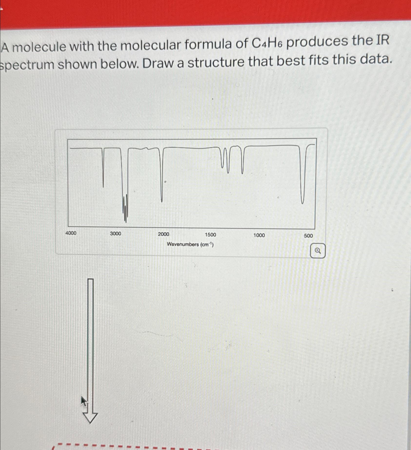 Solved A molecule with the molecular formula of C4H6 | Chegg.com