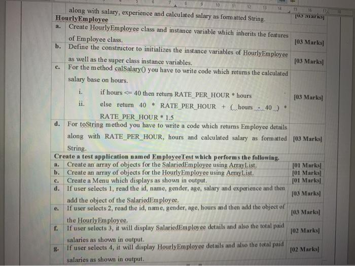Solved 1. Write JAVA application as per class diagram and | Chegg.com