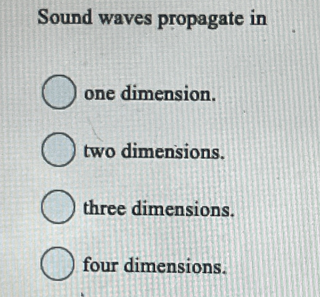 Solved Sound waves propagate inone dimension.two | Chegg.com