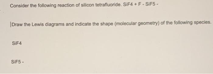 Solved Consider the following reaction of silicon | Chegg.com