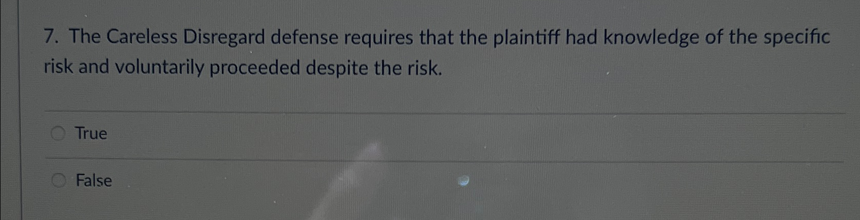 Solved The Careless Disregard defense requires that the | Chegg.com