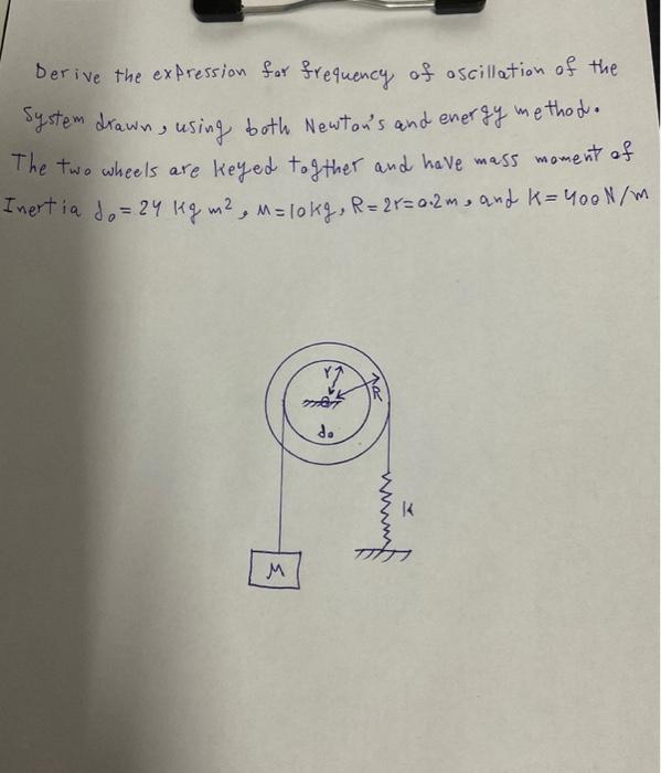 Solved Derive the expression for frequency of oscillation of | Chegg.com