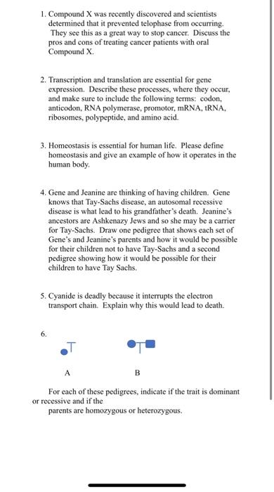 Solved 1. Compound X was recently discovered and scientists | Chegg.com