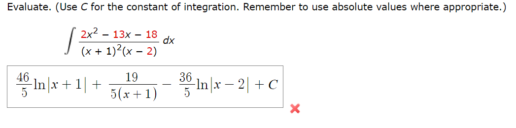 Solved Evaluate. (Use C ﻿for the constant of integration. | Chegg.com