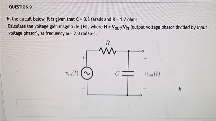 Solved In the circuit below, it is given that C=0.3 farads | Chegg.com