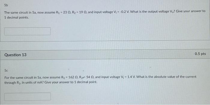 Solved 5 } RE R2 5a A diode circuit is shown above. Assume a | Chegg.com