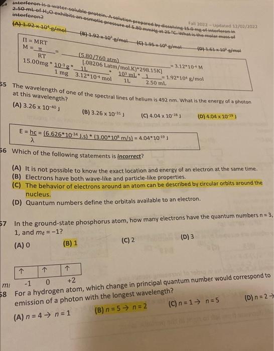 Solved mostly 55 how is yhe andwer d and not C, and also the | Chegg.com