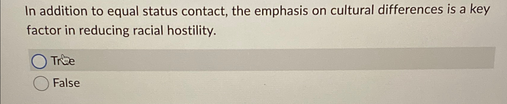 Solved In addition to equal status contact, the emphasis on | Chegg.com