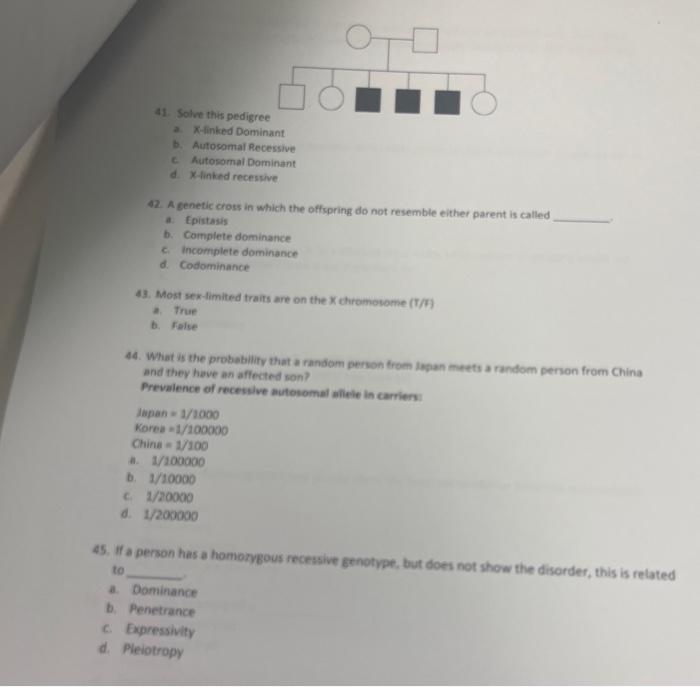 52. X-linked dominant traits skip generation (T/F). | Chegg.com