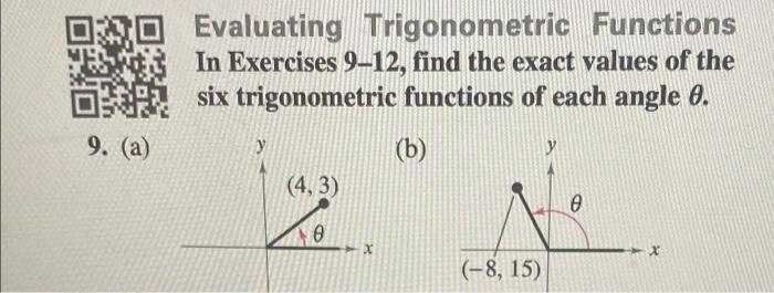 Solved Evaluating Trigonometric Functions In Exercises 9-12, | Chegg.com