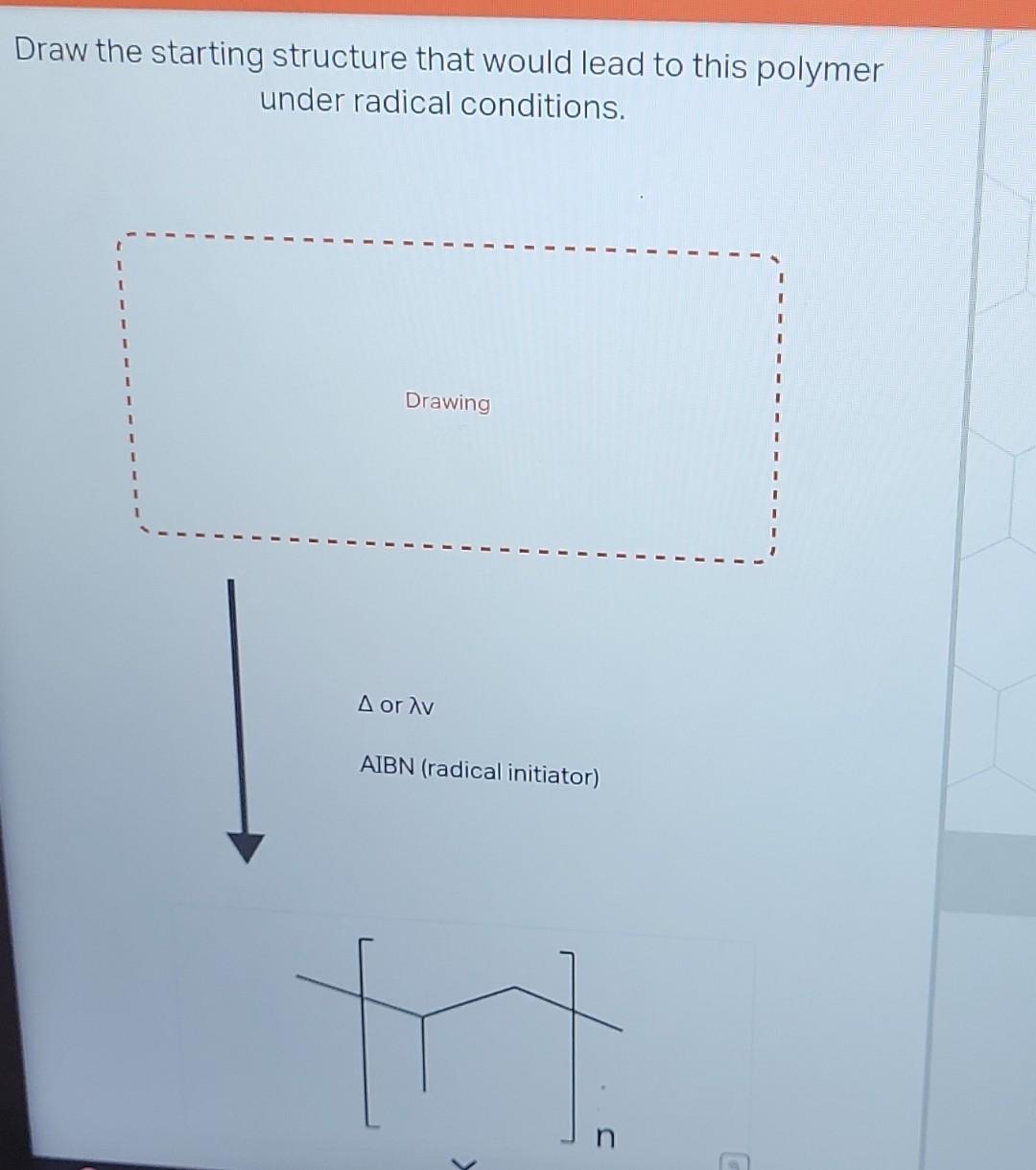 Solved Draw the starting structure that would lead to this | Chegg.com