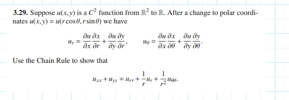 Solved 3.29. ﻿Suppose u(x,y) ﻿is a C2 ﻿function from R2 ﻿to | Chegg.com
