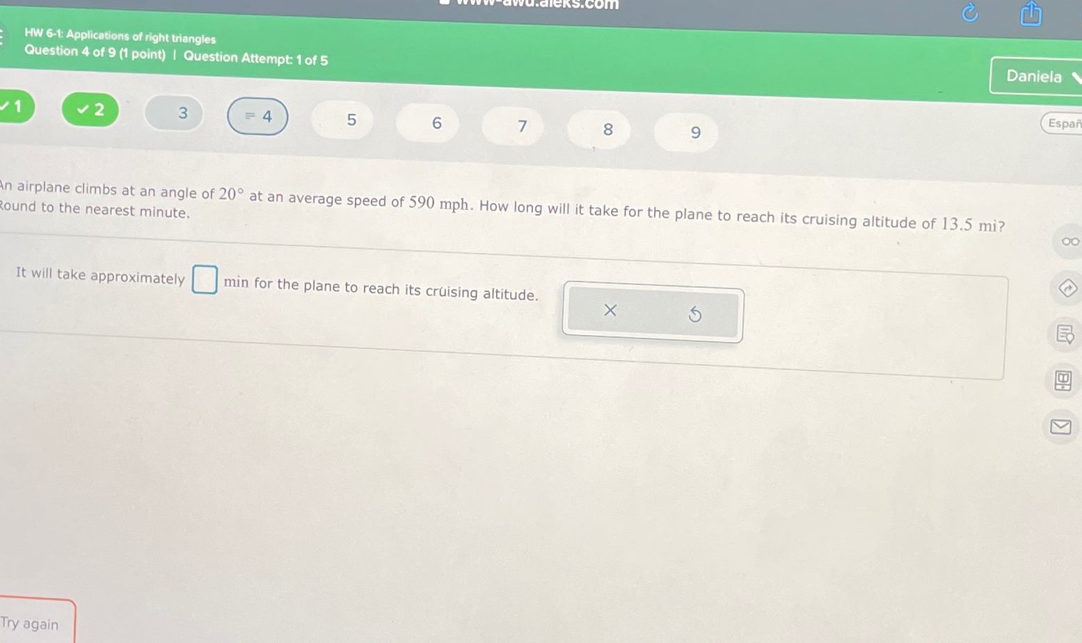 Solved HW 6-1: Applications of right trianglesQuestion 4 ﻿of | Chegg.com
