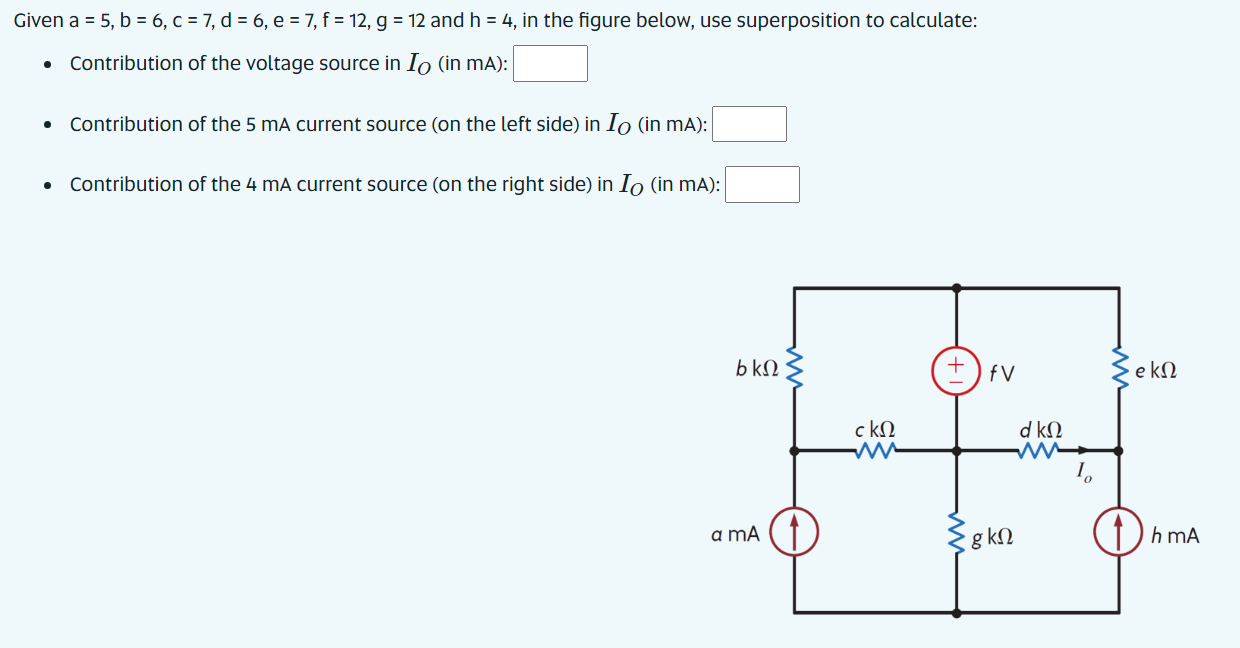 Solved Given a=5,b=6,c=7,d=6,e=7,f=12,g=12 ﻿and h=4, ﻿in the | Chegg.com