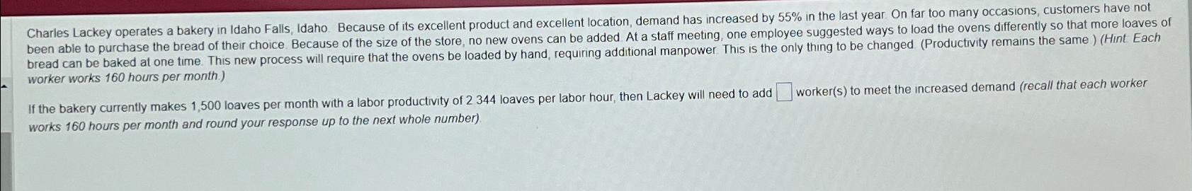 Solved worker works 160 ﻿hours per month.) ﻿works 160 ﻿hours | Chegg.com