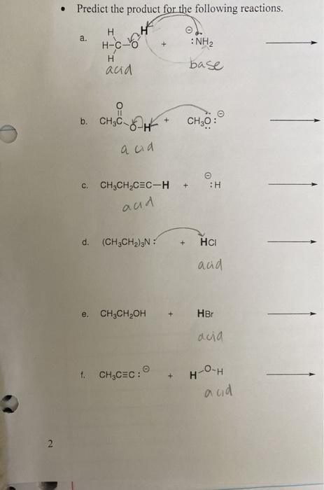 Solved curved arrow notation for bronsted acid base | Chegg.com