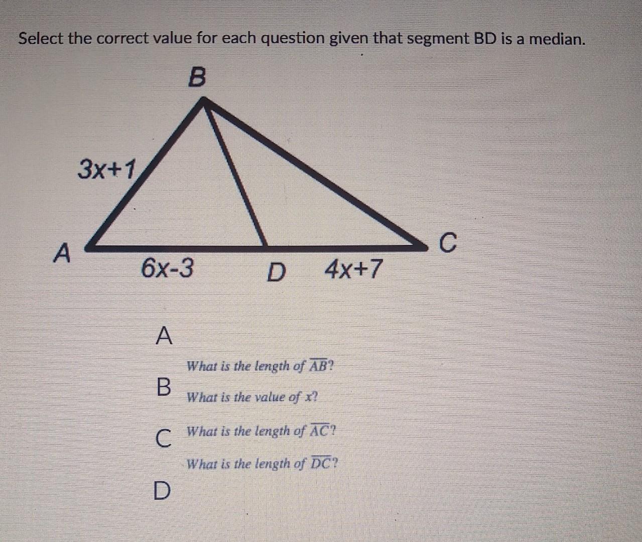 Solved Select the correct value for each question given that | Chegg.com