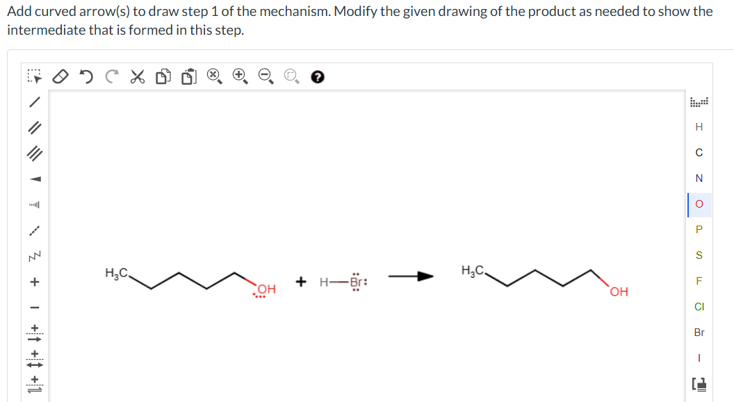 Solved Add curved arrow(s) ﻿to draw step 1 ﻿of the | Chegg.com