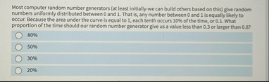 Solved Most computer random number generators (at least | Chegg.com