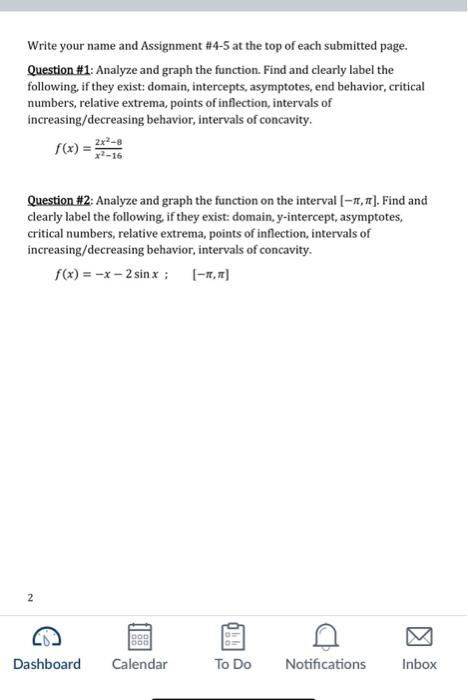 Solved Write your name and Assignment \#4-5 at the top of | Chegg.com