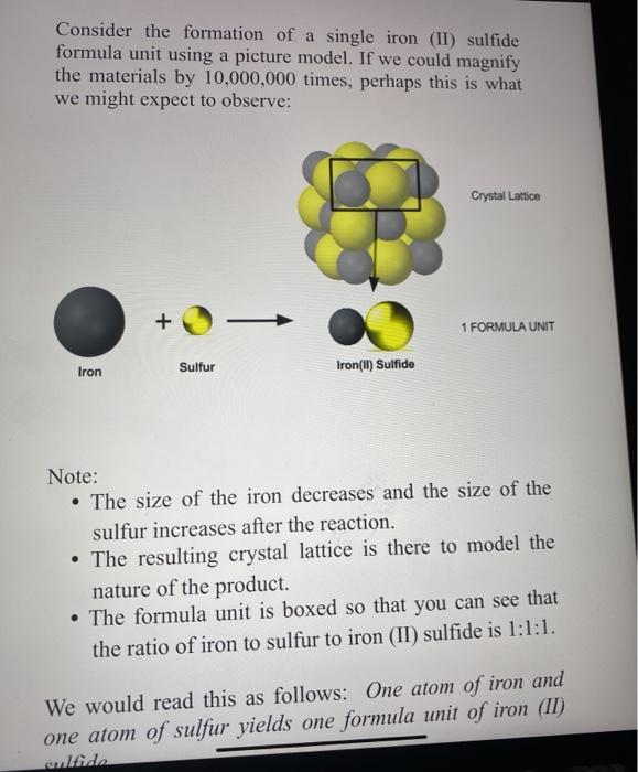 Solved Consider the formation of a single iron (II) sulfide | Chegg.com