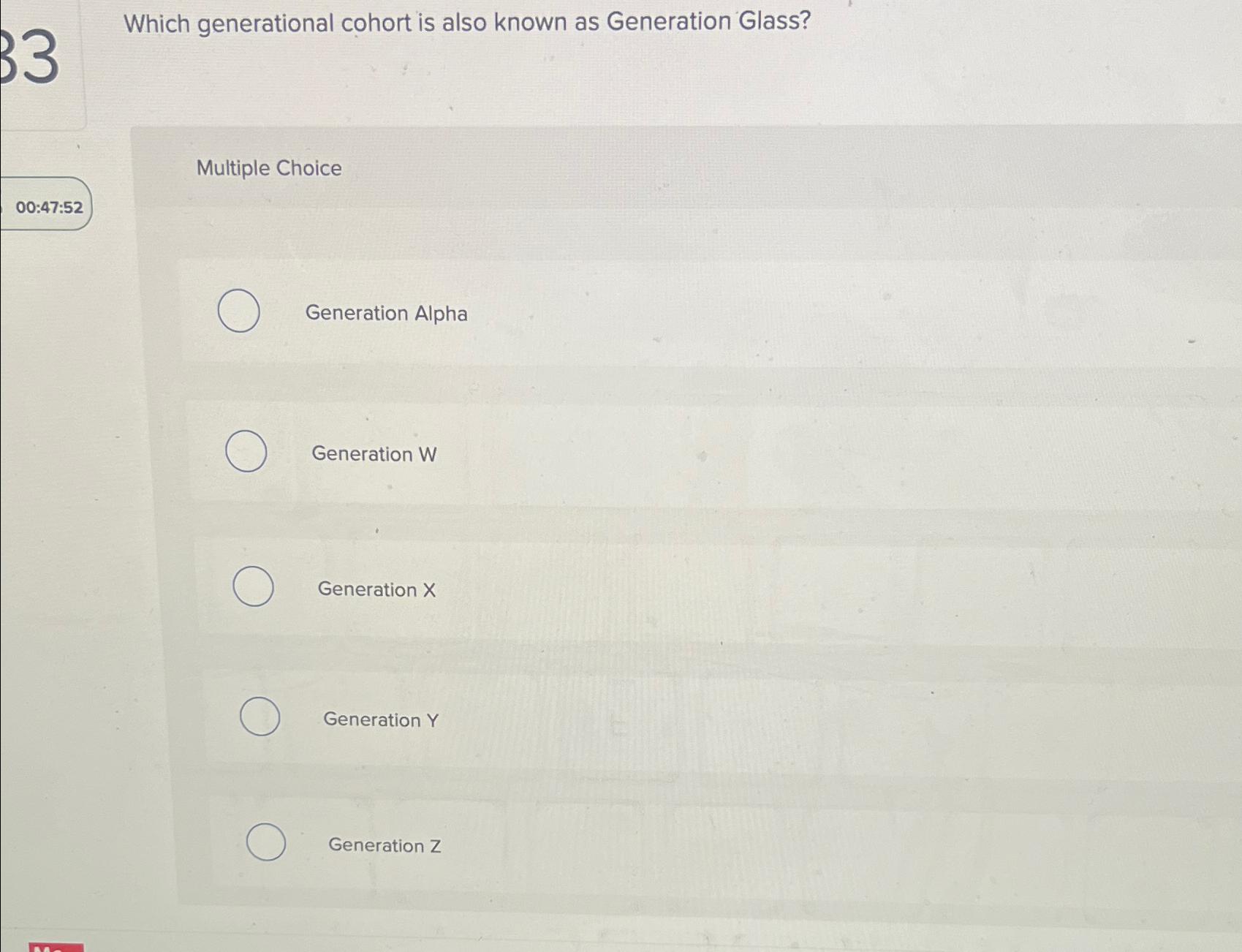 Which generational cohort is also known as Generation | Chegg.com