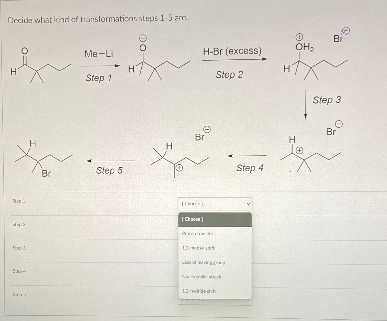 Solved Decide what kind of transformations steps 1-5 | Chegg.com
