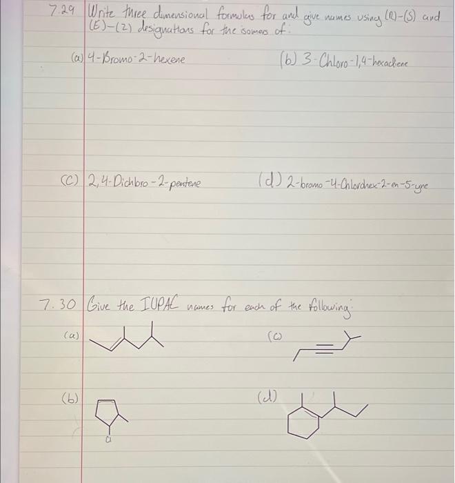 Solved 729 Write three dimensional formulas for and give | Chegg.com