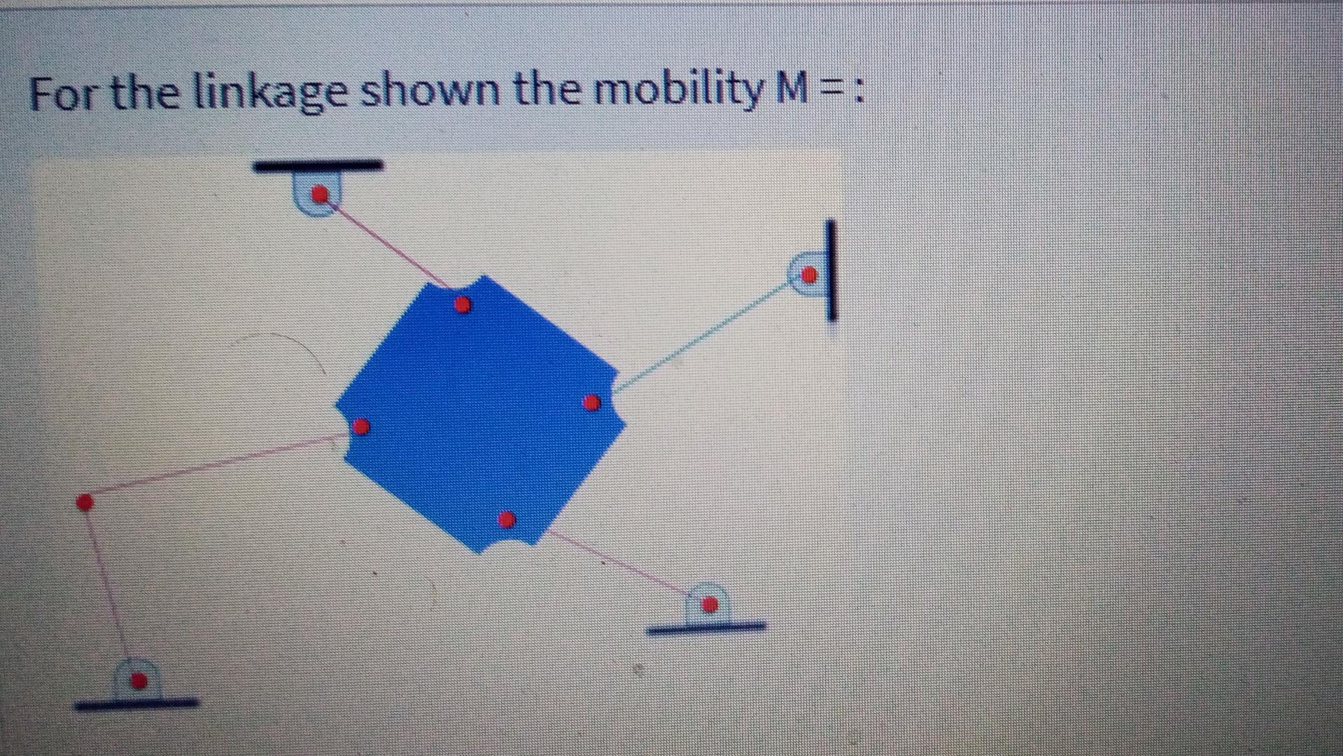 Solved For the linkage shown the mobility M=: al 이 | Chegg.com