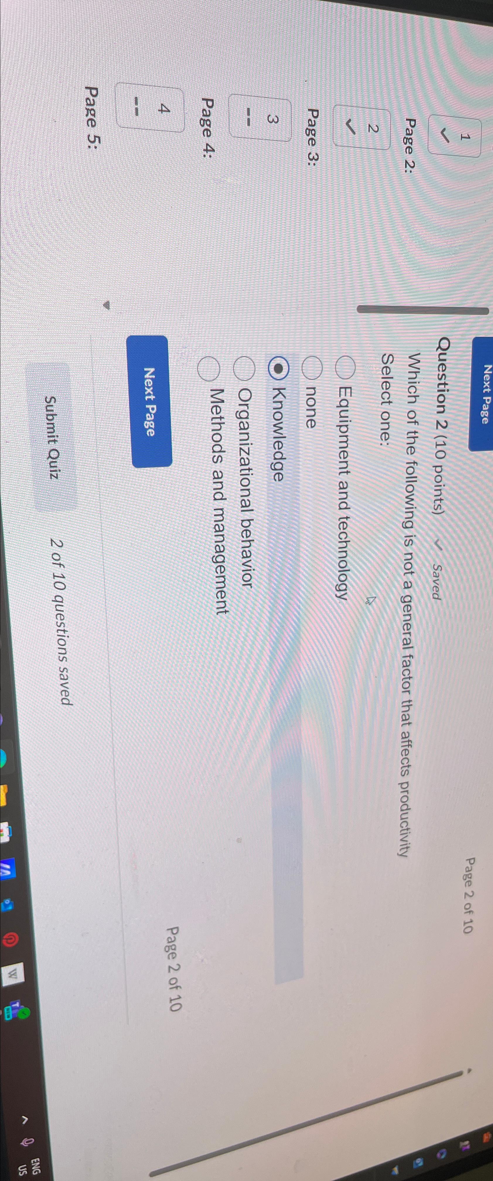 Solved 1Question 2 (10 ﻿points)Page 2 ﻿of 10Which of the | Chegg.com