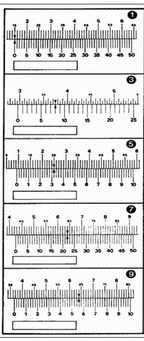 Solved METRIC VERNIER READING EXERCISES 0 16 20 40 45 50 20 | Chegg.com