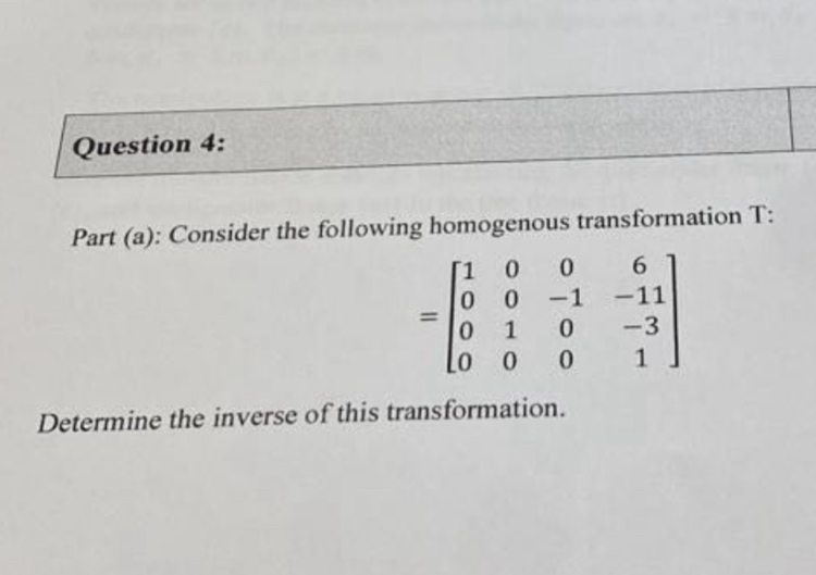 Solved Question 4:Part (a): Consider the following | Chegg.com