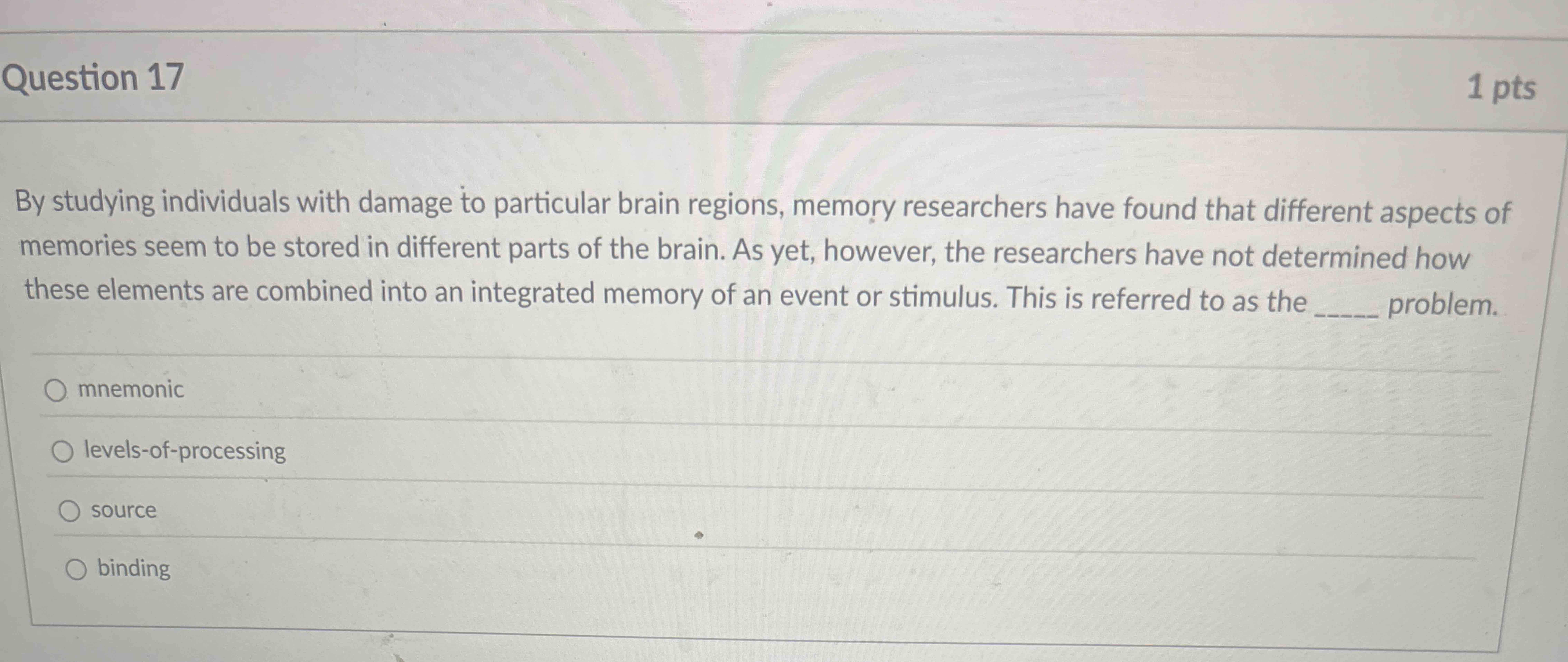 Solved By studying individuals with damage to particular | Chegg.com