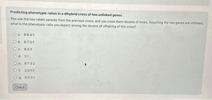 Solved Predicting phenotypic ratios in a dihybrid cross of | Chegg.com
