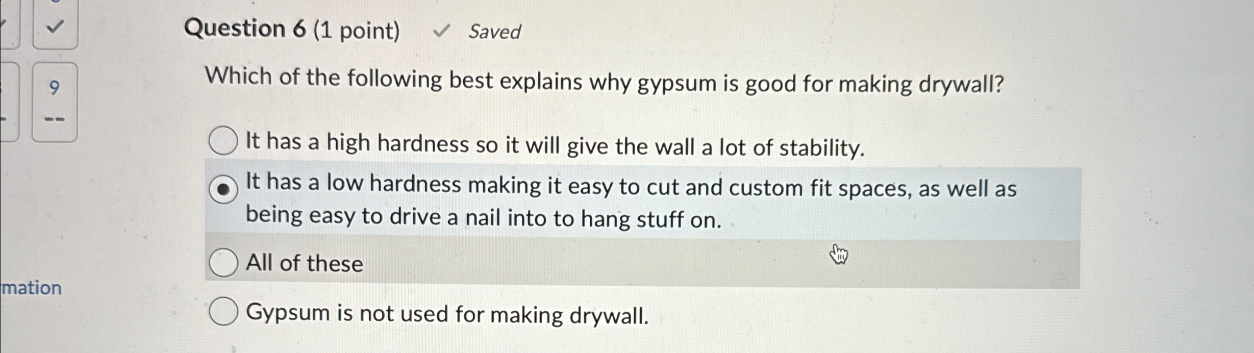 Solved Question 6 (1 ﻿point) ﻿SavedWhich of the following | Chegg.com